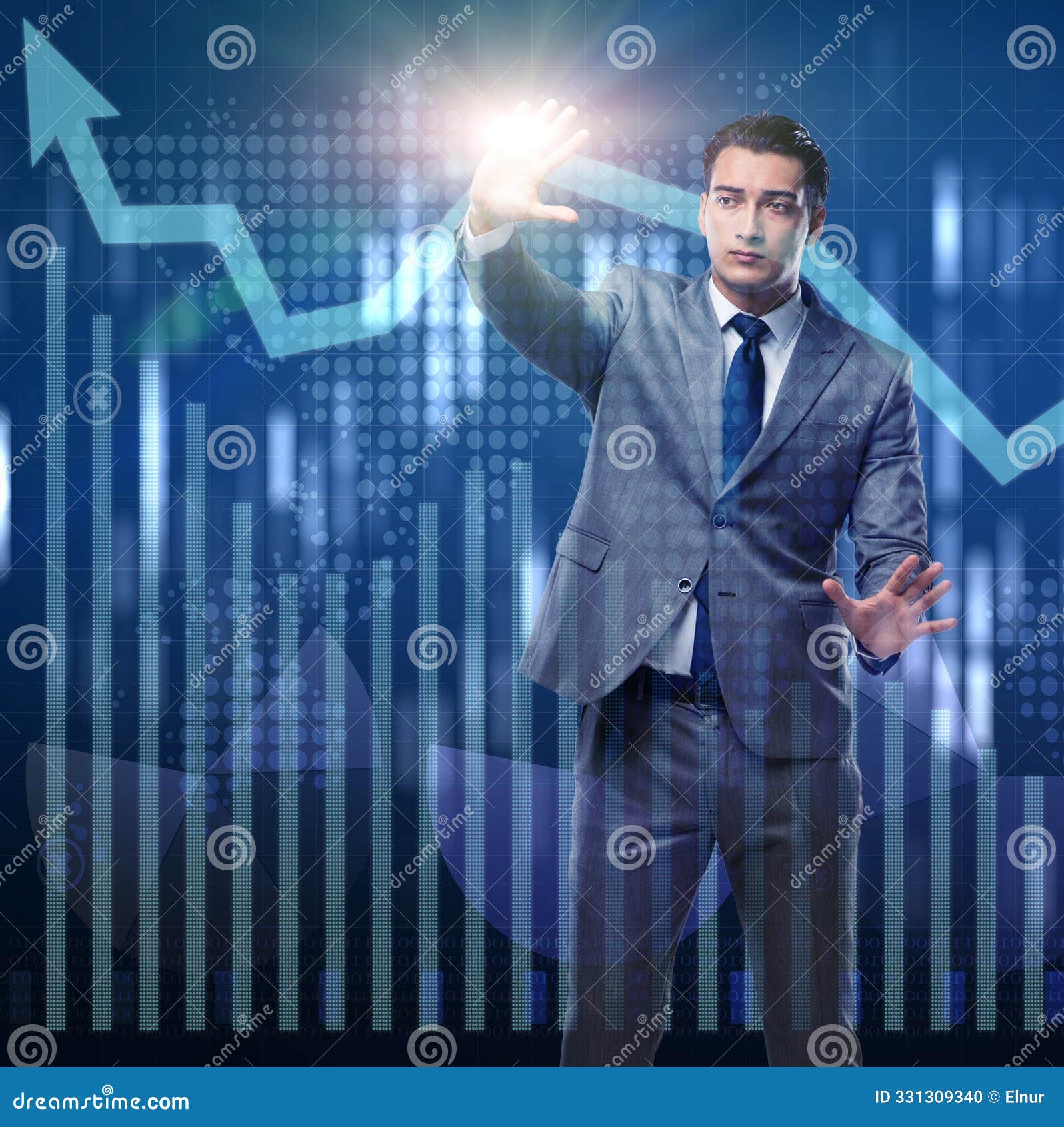 Man in Stock Trading Business Concept Stock Photo - Image of investment ...