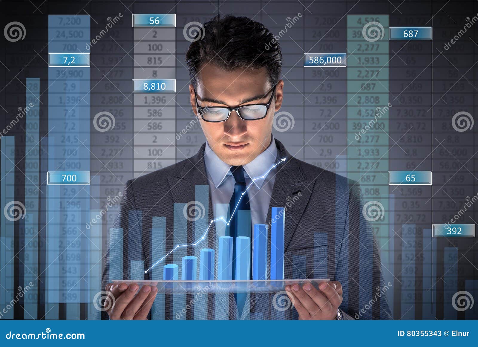The Man in Stock Trading Business Concept Stock Image - Image of ...