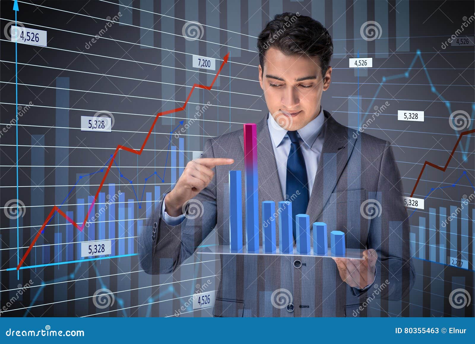 The Man in Stock Trading Business Concept Stock Image - Image of ...