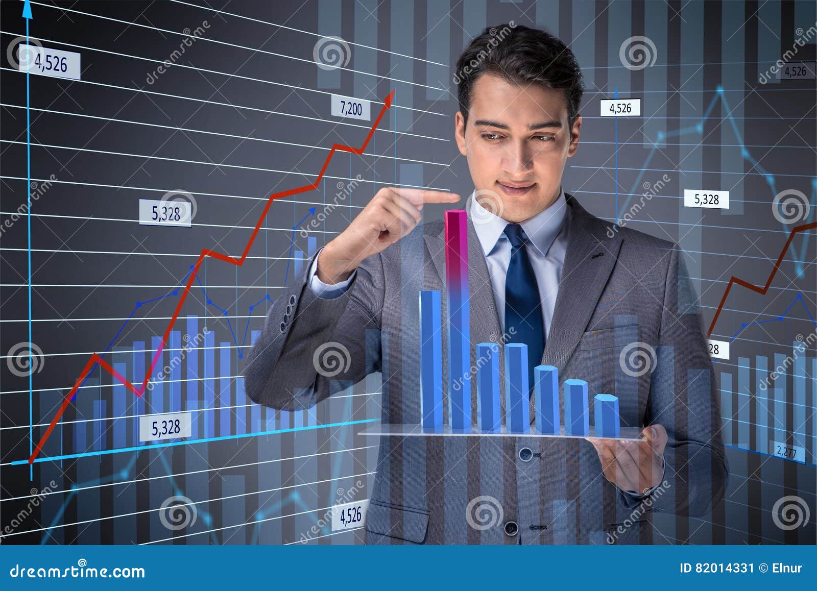 The Man in Stock Trading Business Concept Stock Image - Image of ...