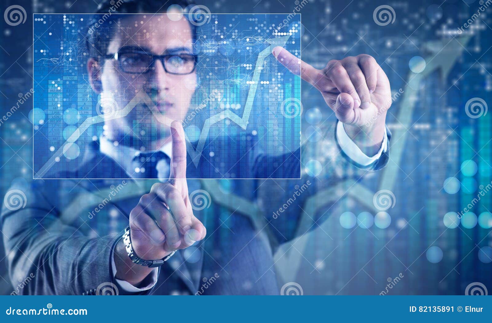 The Man in Stock Trading Business Concept Stock Image - Image of ...