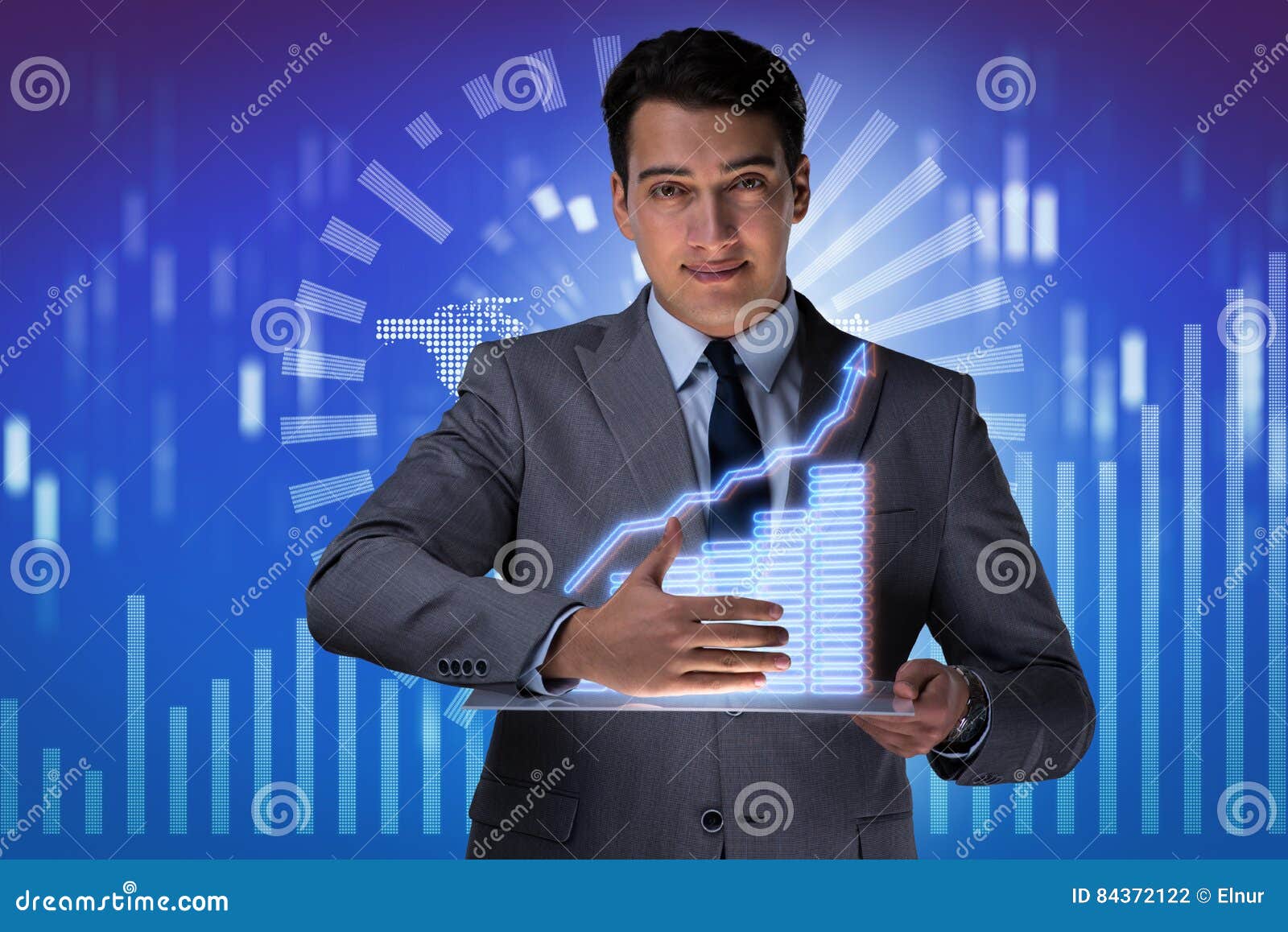 The Man in Stock Trading Business Concept Stock Photo - Image of graph ...