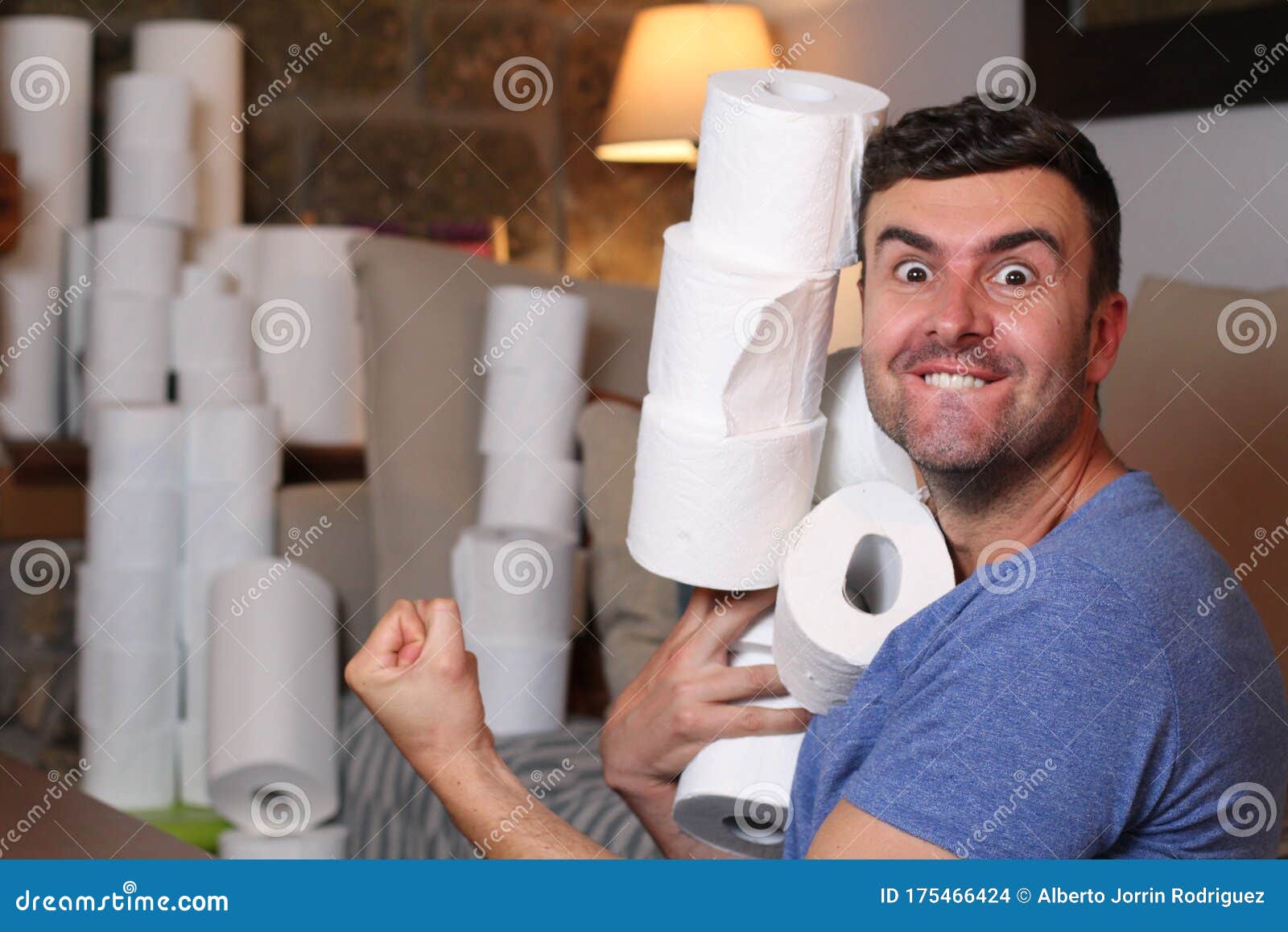 Man Stocking Up Toilet Paper at Home Stock Photo - Image of home ... Man Stocking Up Toilet Paper at Home Stock Photo - Image of home ...