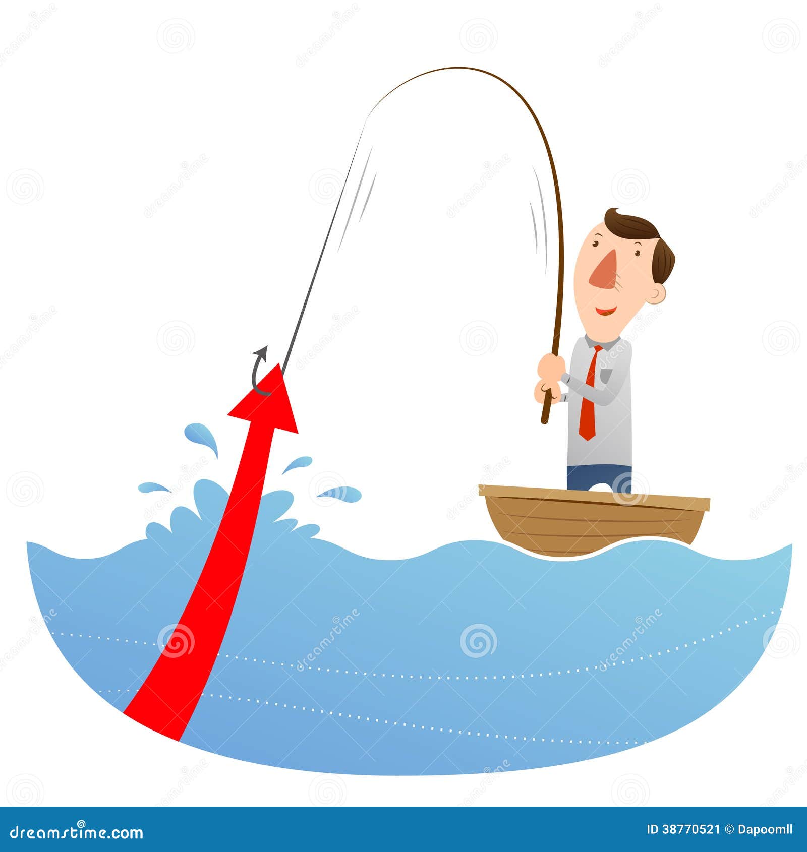 Man with stocks rise stock vector. Illustration of concept - 38770521
