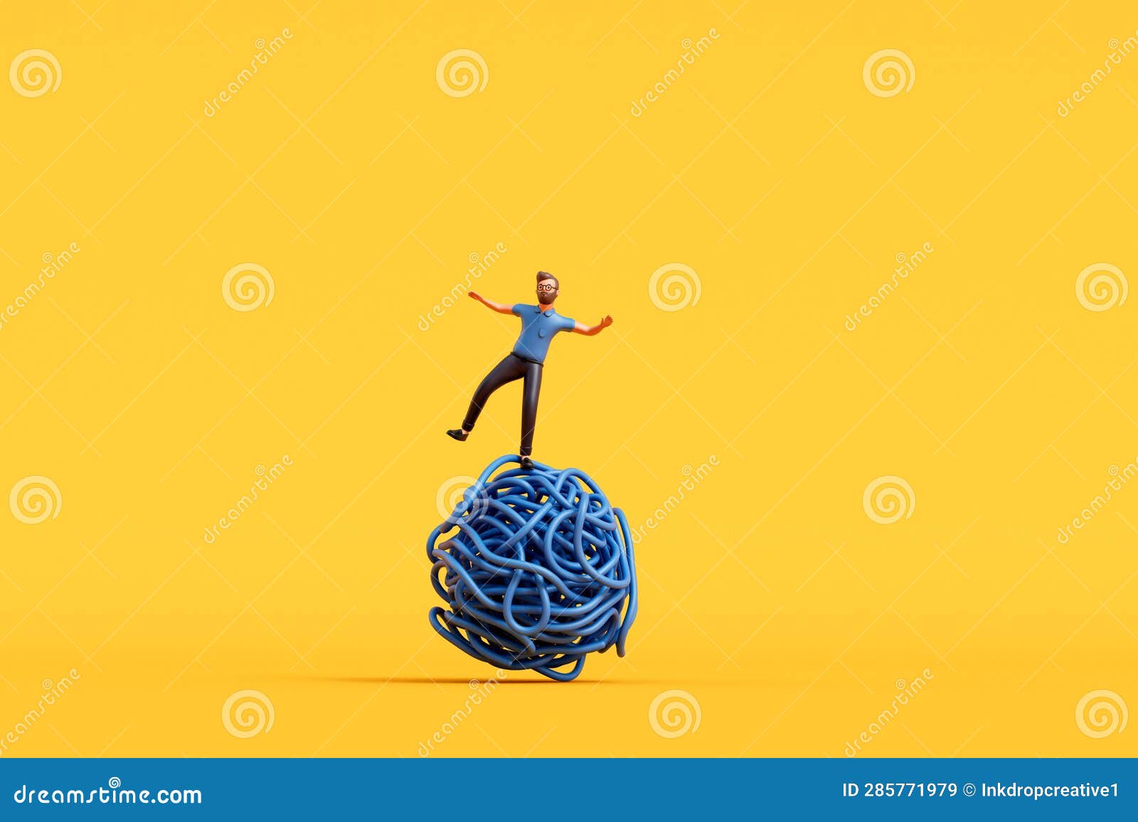 A Man Stood on a Tangled Ball of String. Overcoming Stress and Mental ...