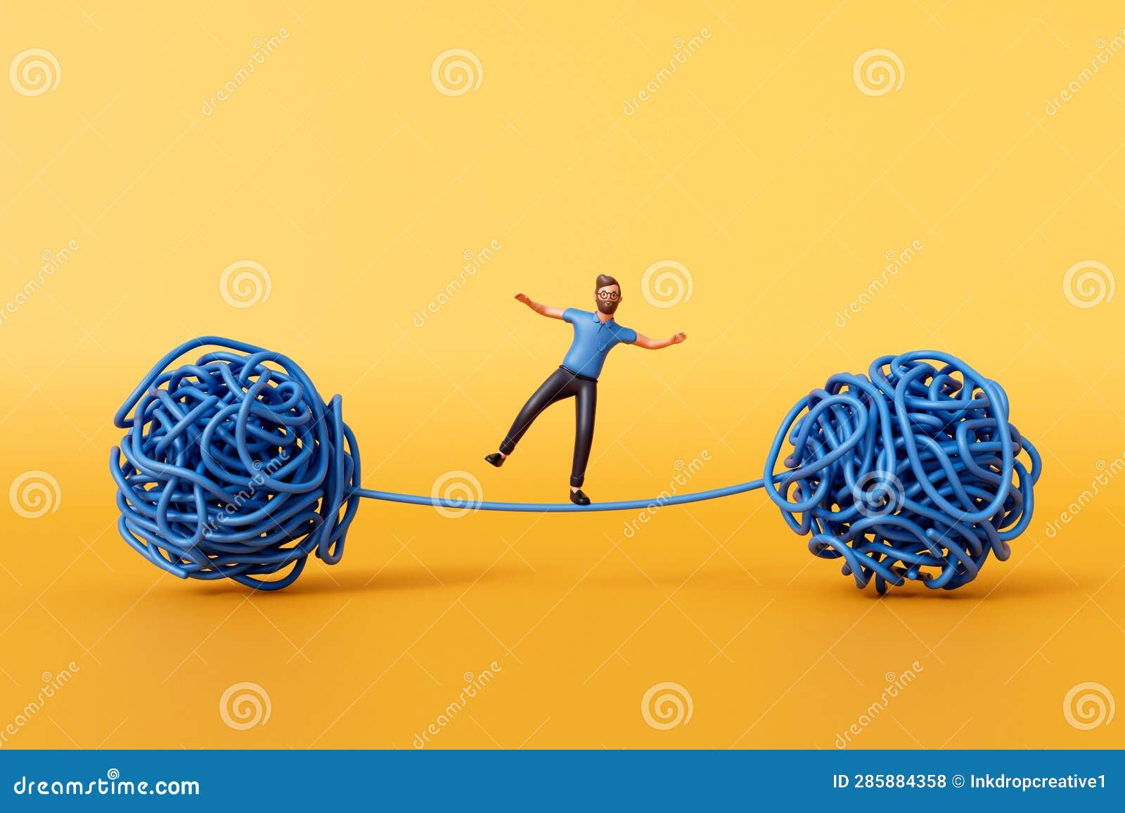 A Man Stood on a Tangled Ball of String. Overcoming Stress and Mental ...