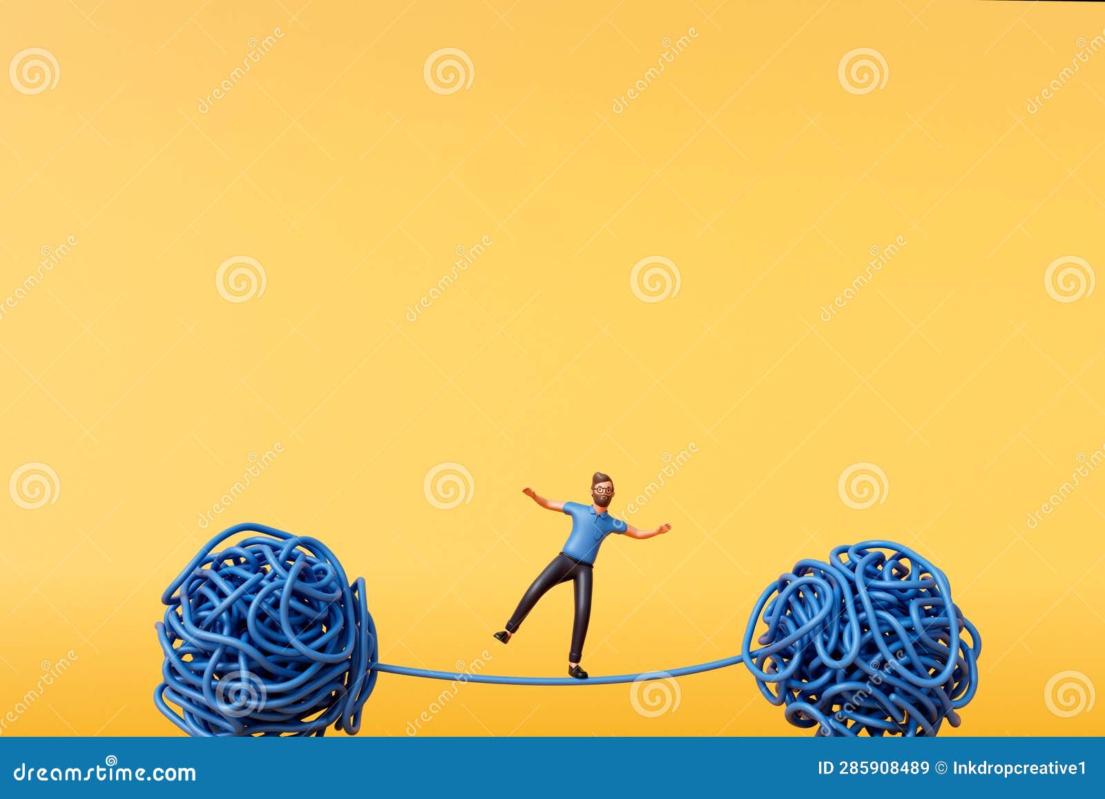A Man Stood on a Tangled Ball of String. Overcoming Stress and Mental ...