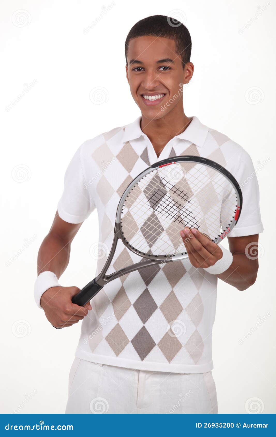 Man Stood with Tennis Racket Stock Photo - Image of caucasian, 2025: ...