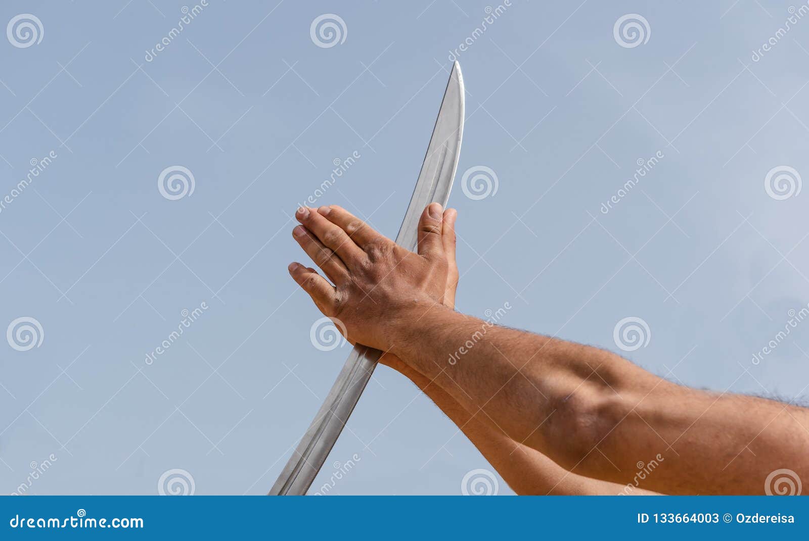Man Stops Sword with Two Hands Stock Image - Image of history, fight ...