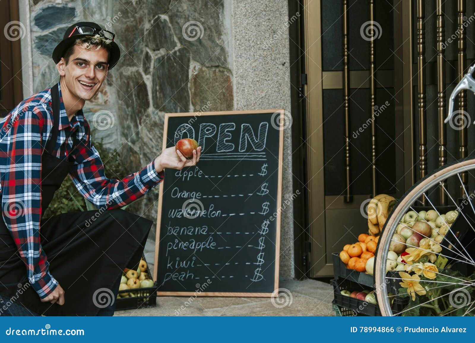 Man store fruit stock photo. Image of confidence, fruits - 78994866