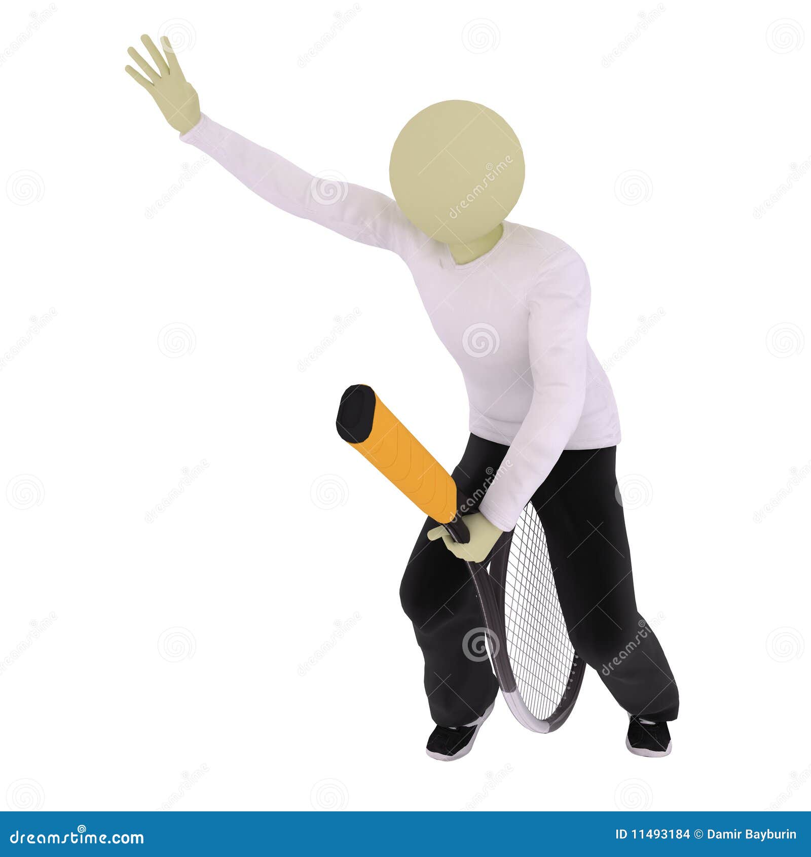 Man straddle on racket stock illustration. Illustration of sport - 11493184