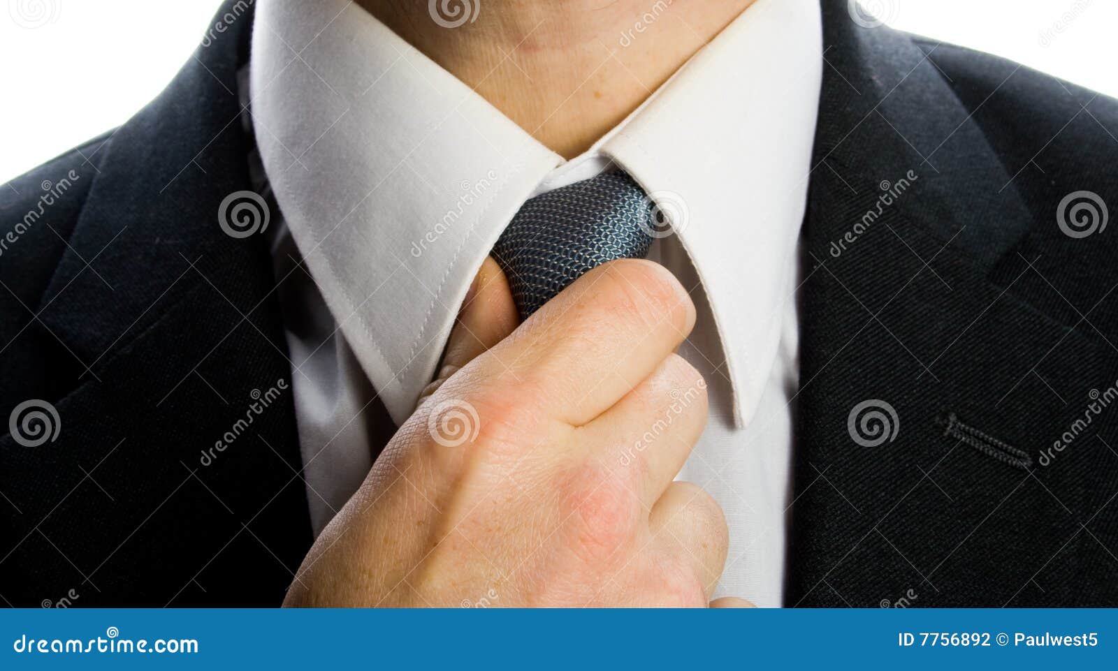 Man straightening tie stock photo. Image of straighten - 7756892