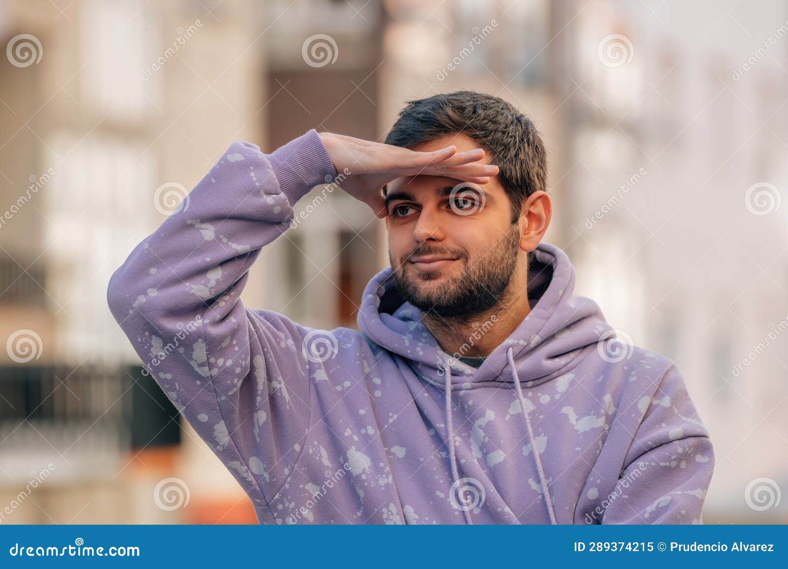 Man on the Street Looking or Looking for Direction Stock Image - Image ...