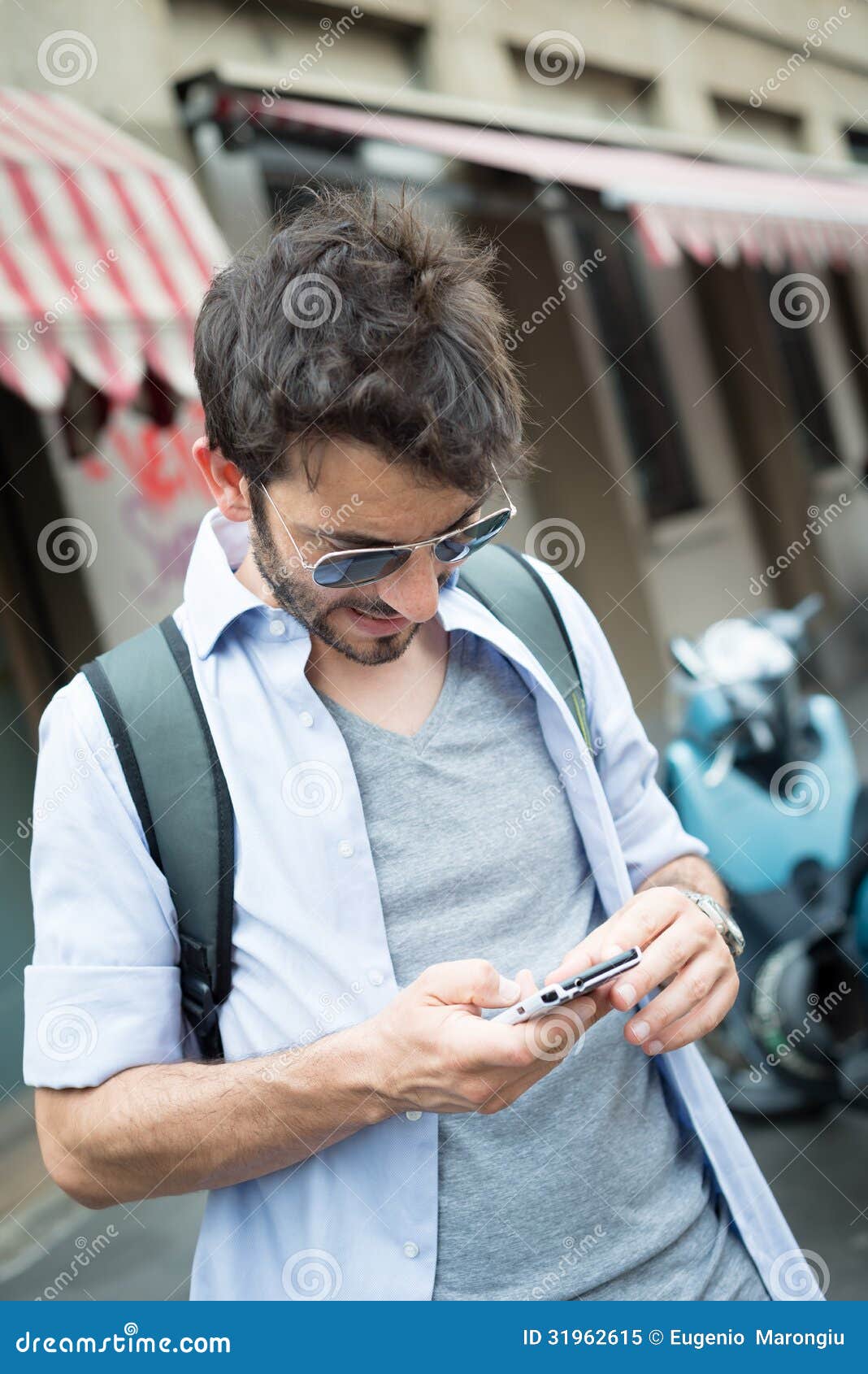 Man in the Street on the Phone Stock Image - Image of stylish, city ...