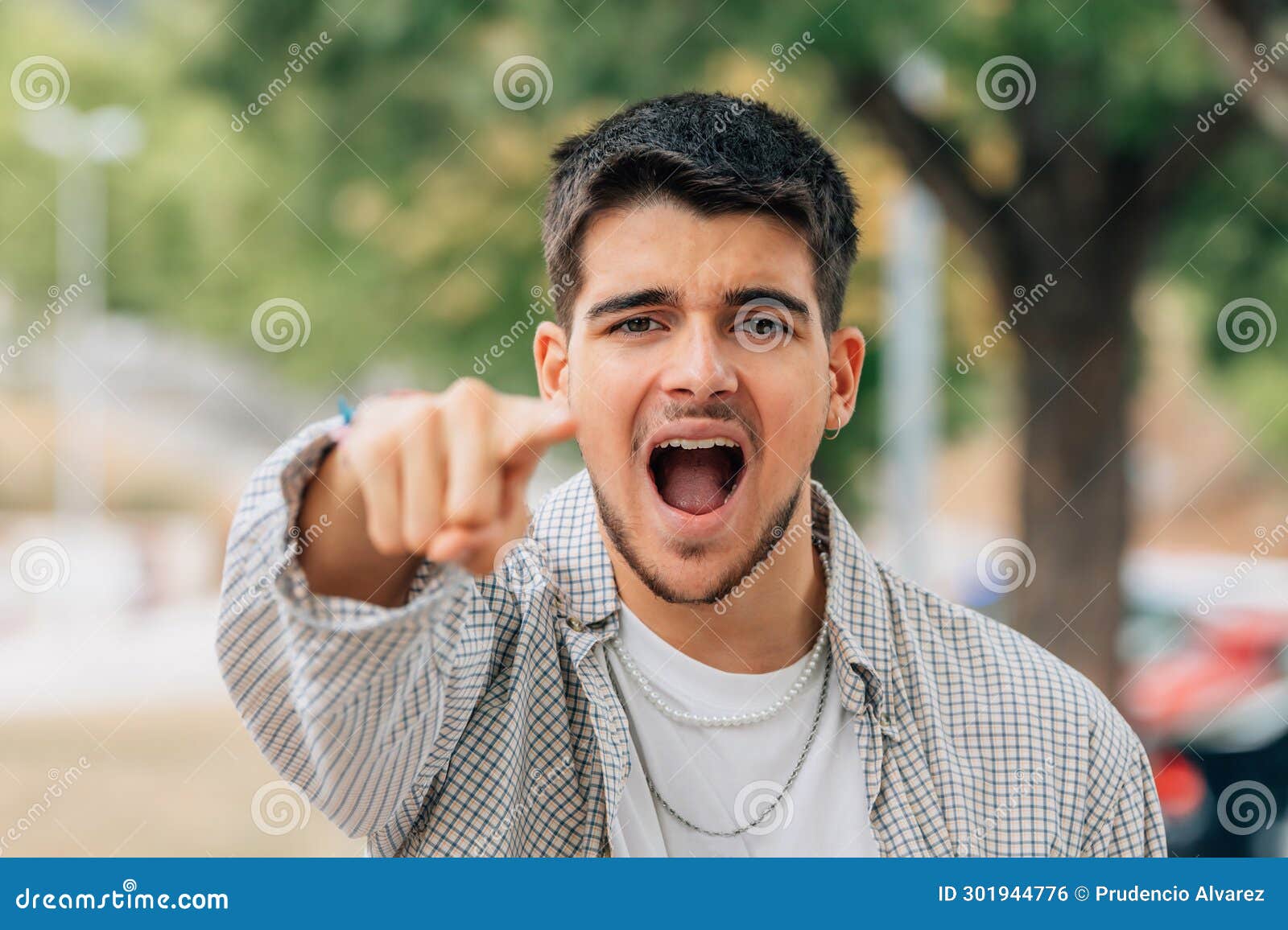 Man on the Street Pointing Angry Stock Photo - Image of emotions ...