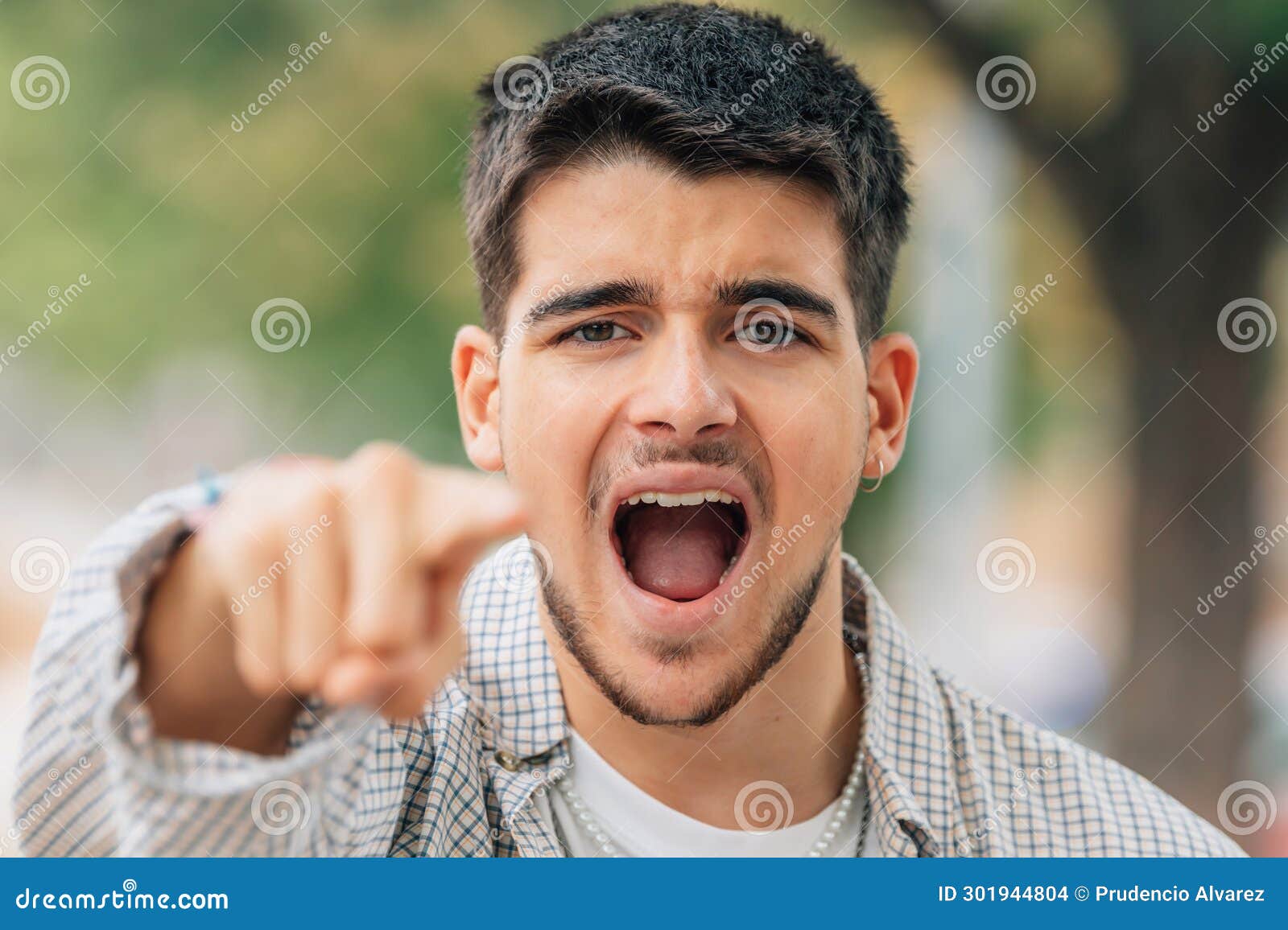 Man on the Street Pointing Angry Stock Photo - Image of aggressive ...