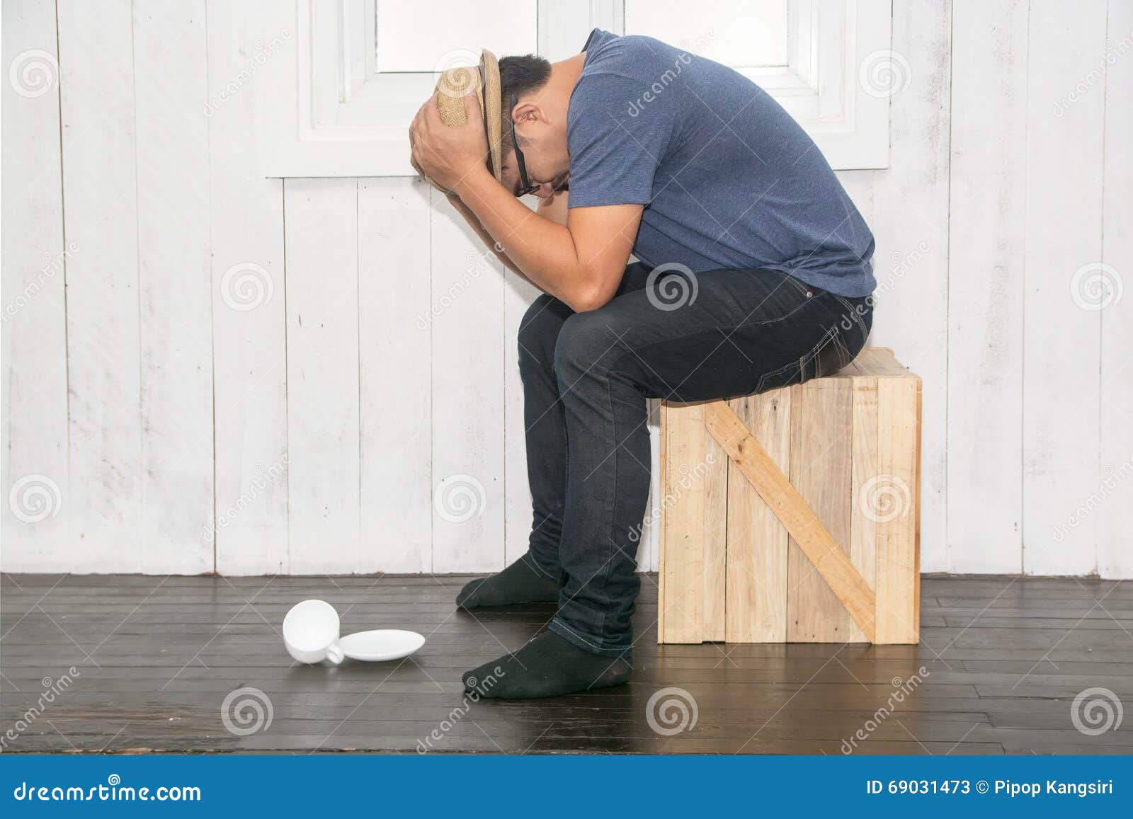 Man stress on chair stock image. Image of male, young - 69031473