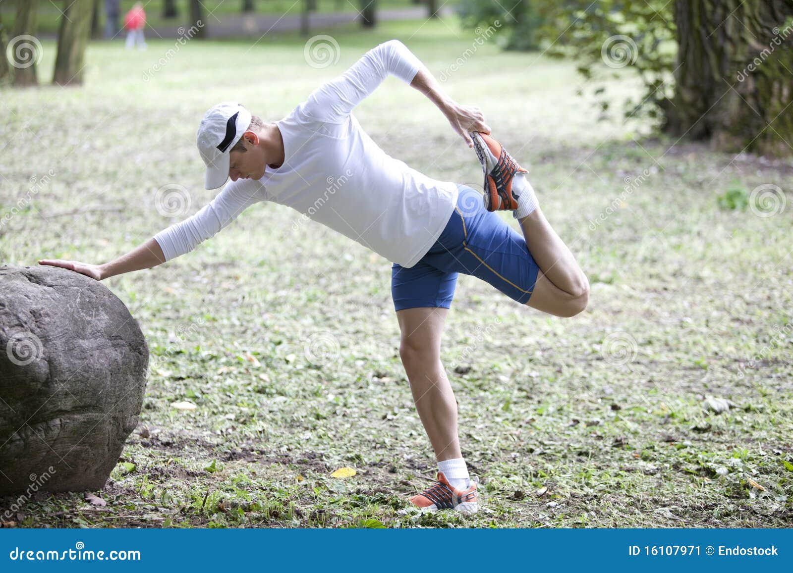 Man Stretching stock image. Image of holding, horizontal - 16107971