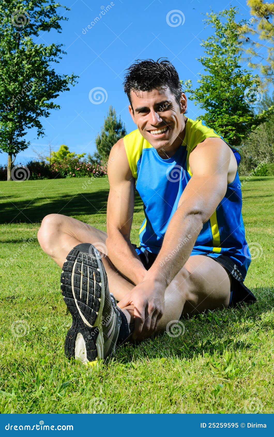 Man Stretching stock image. Image of body, stretch, athlete - 25259595