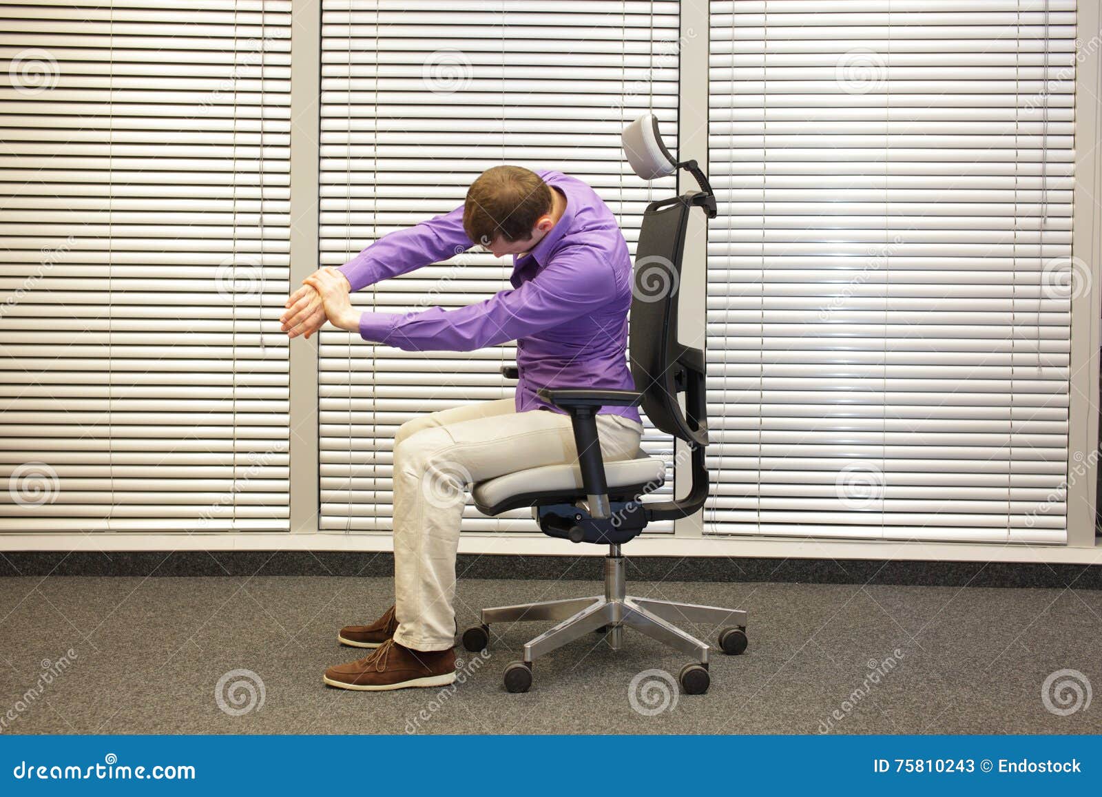 Man Stretching Arms,exercising on Chair Stock Image - Image of fatigue ... Man Stretching Arms,exercising on Chair Stock Image - Image of fatigue ...