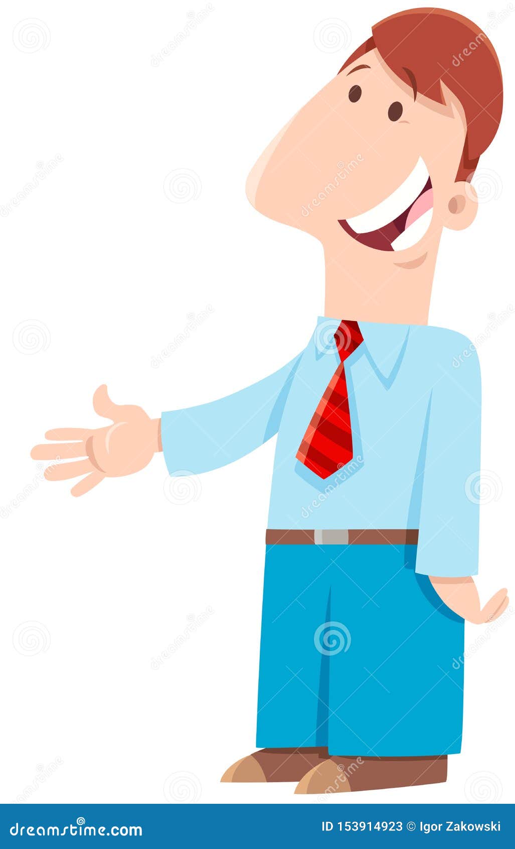 Man Stretching His Hand Cartoon Illustration Stock Vector ...
