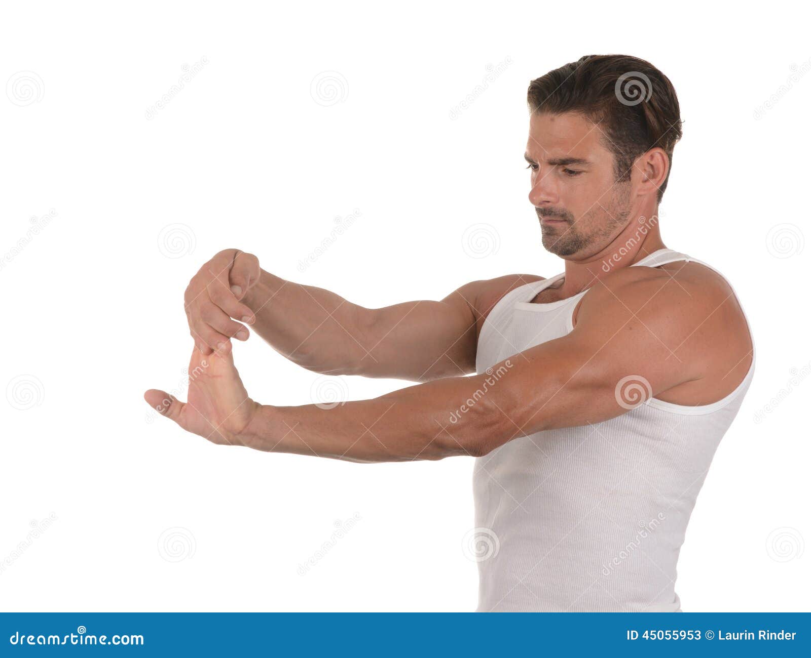 Man Stretching stock image. Image of training, white - 45055953