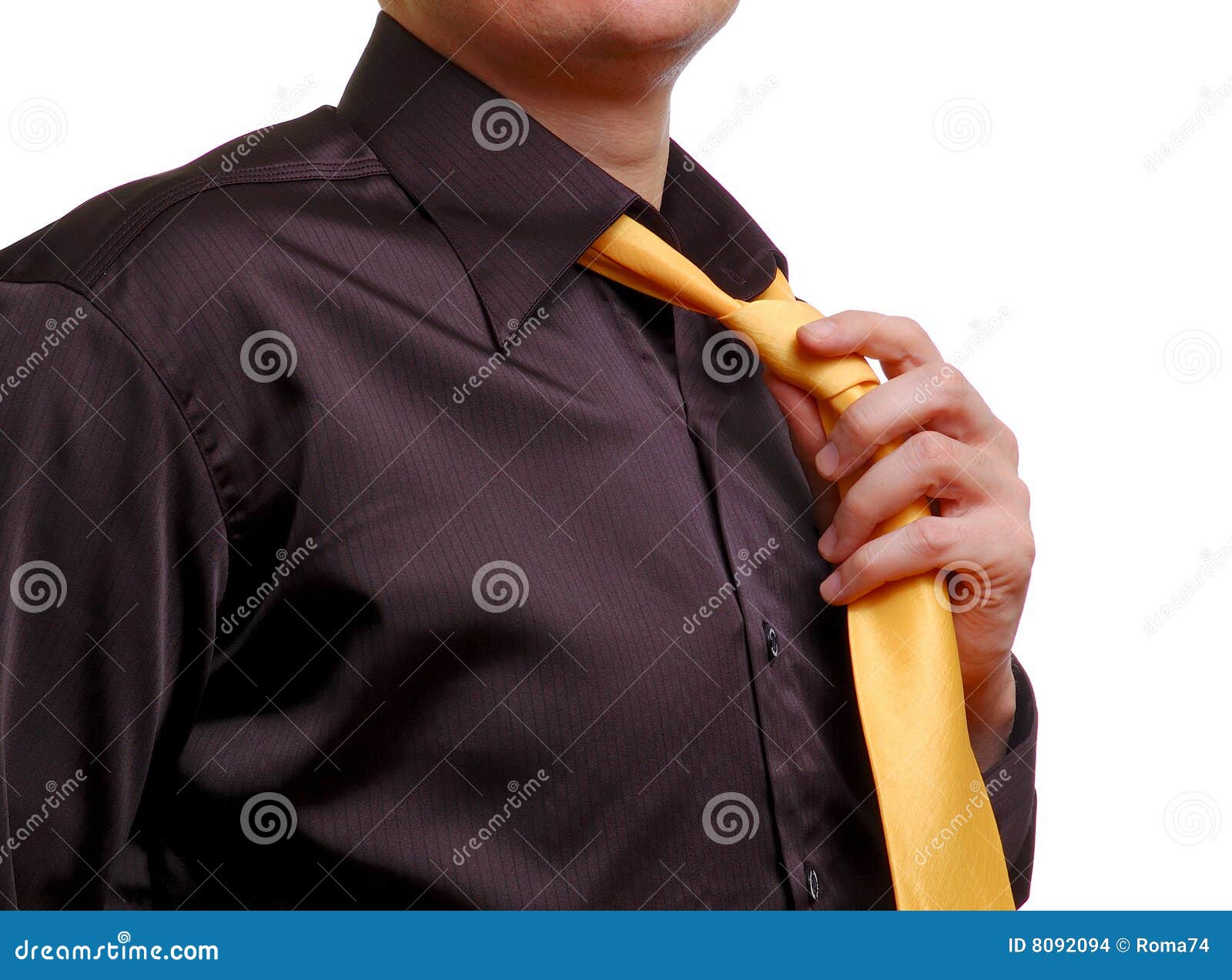 A man is a stringing tie stock photo. Image of beautiful - 8092094