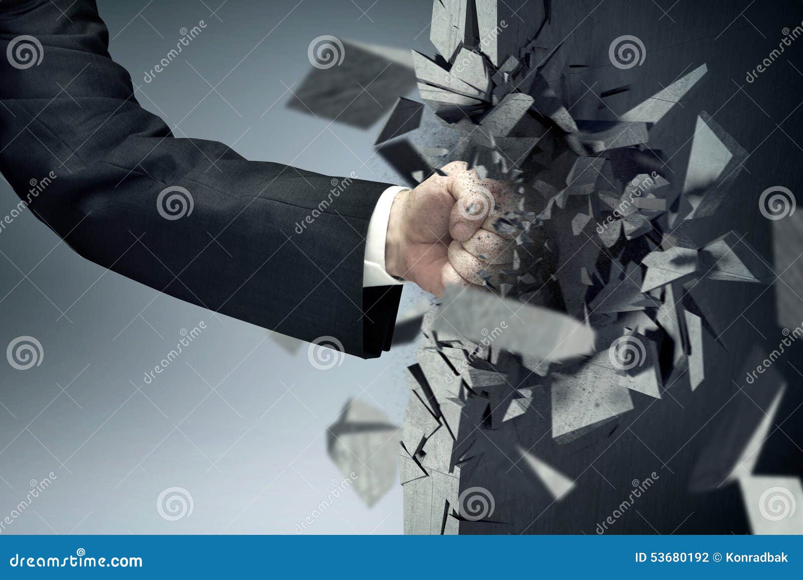 The man with a strong fist stock photo. Image of change - 53680192