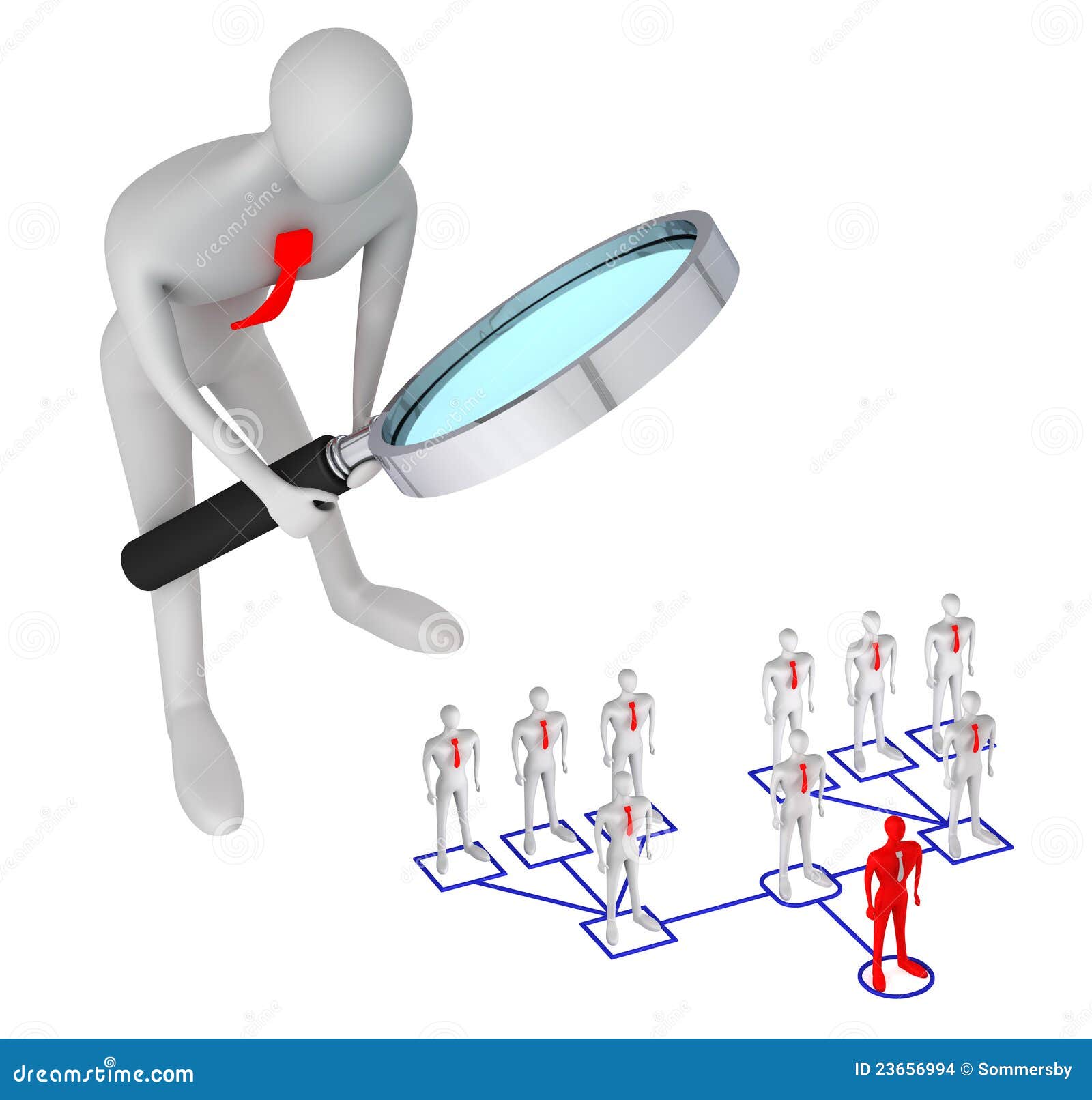 Man in Structure of Corporate Relations Stock Illustration ...