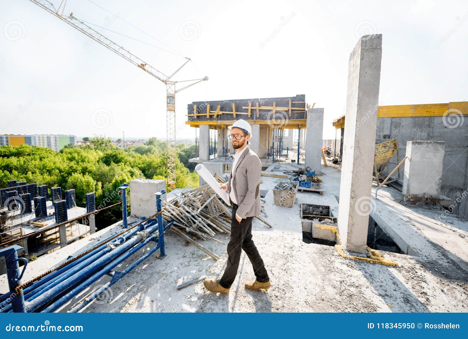 Man on the Structure Outdoors Stock Photo - Image of contractor ...