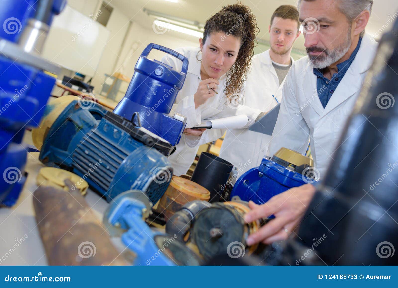 Man with Students Engineers Stock Image - Image of photovoltaic ...