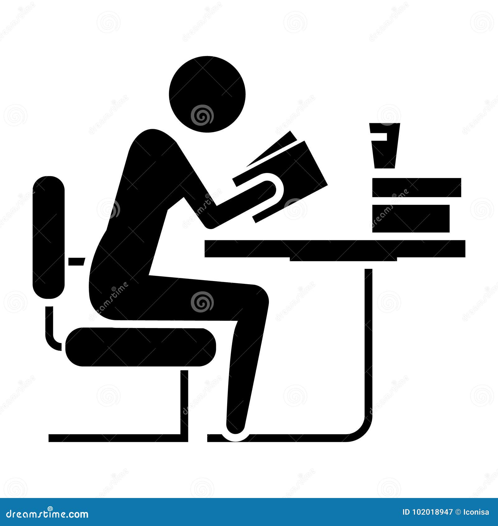 Studing Icon. Graduation Cap With Book Simple Line Icon. Graduation Cap ...