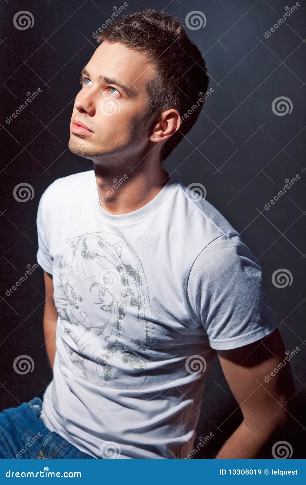 Man in the studio stock image. Image of model, human - 13308019