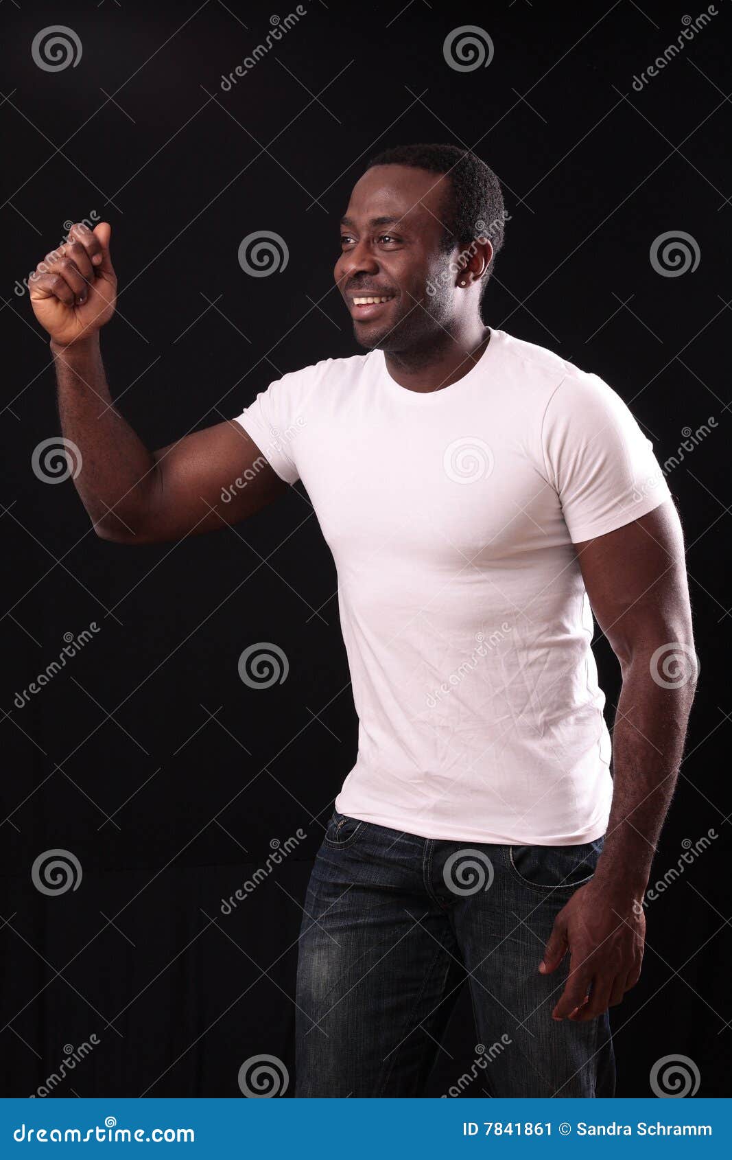 Man in studio stock image. Image of adult, hand, attractive - 7841861