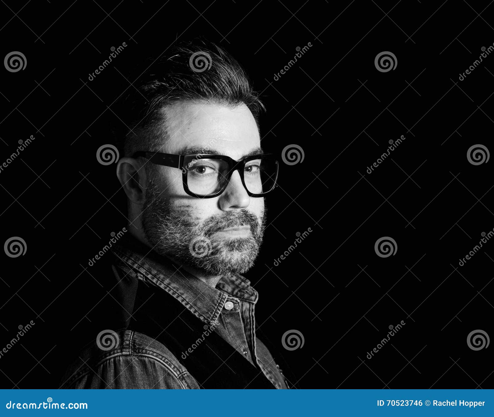 Man in Studio with Black Background Stock Photo - Image of handsome ...
