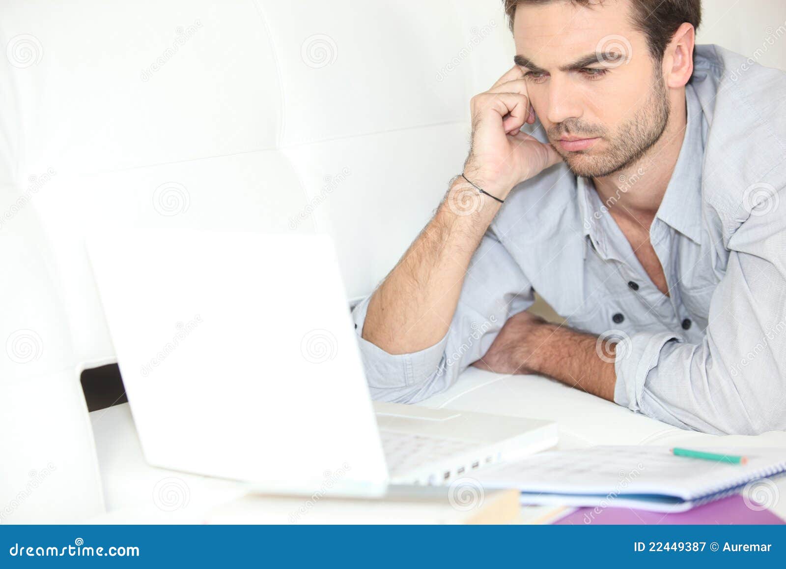 Man studying stock image. Image of learning, manual, computer - 22449387