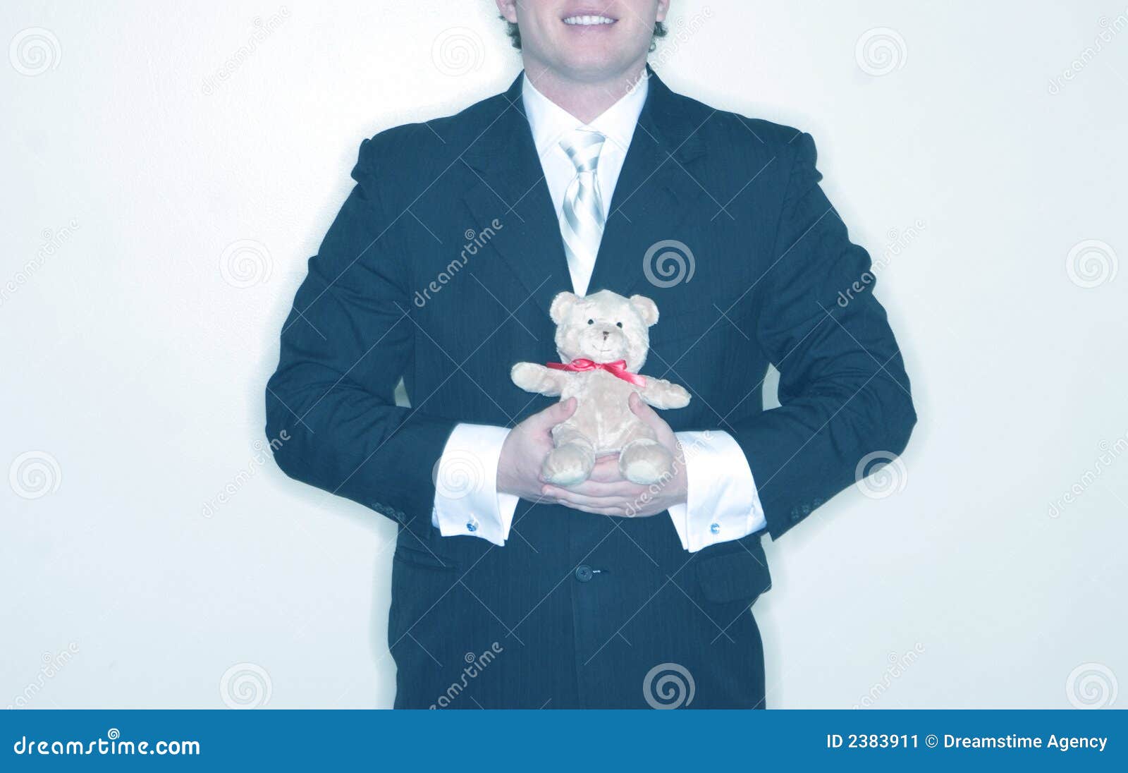 Man with Stuffed Bear stock image. Image of businesslike - 2383911