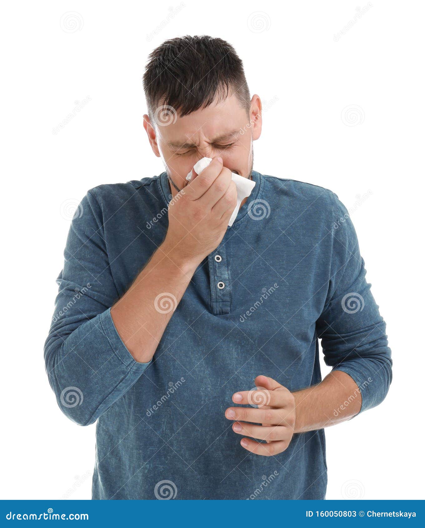 Man Suffering from Allergy on Background Stock Image - Image of life ...