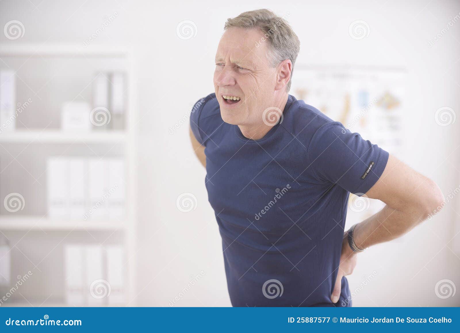 Man Suffering from Backache Stock Image - Image of doctor, disk: 25887577
