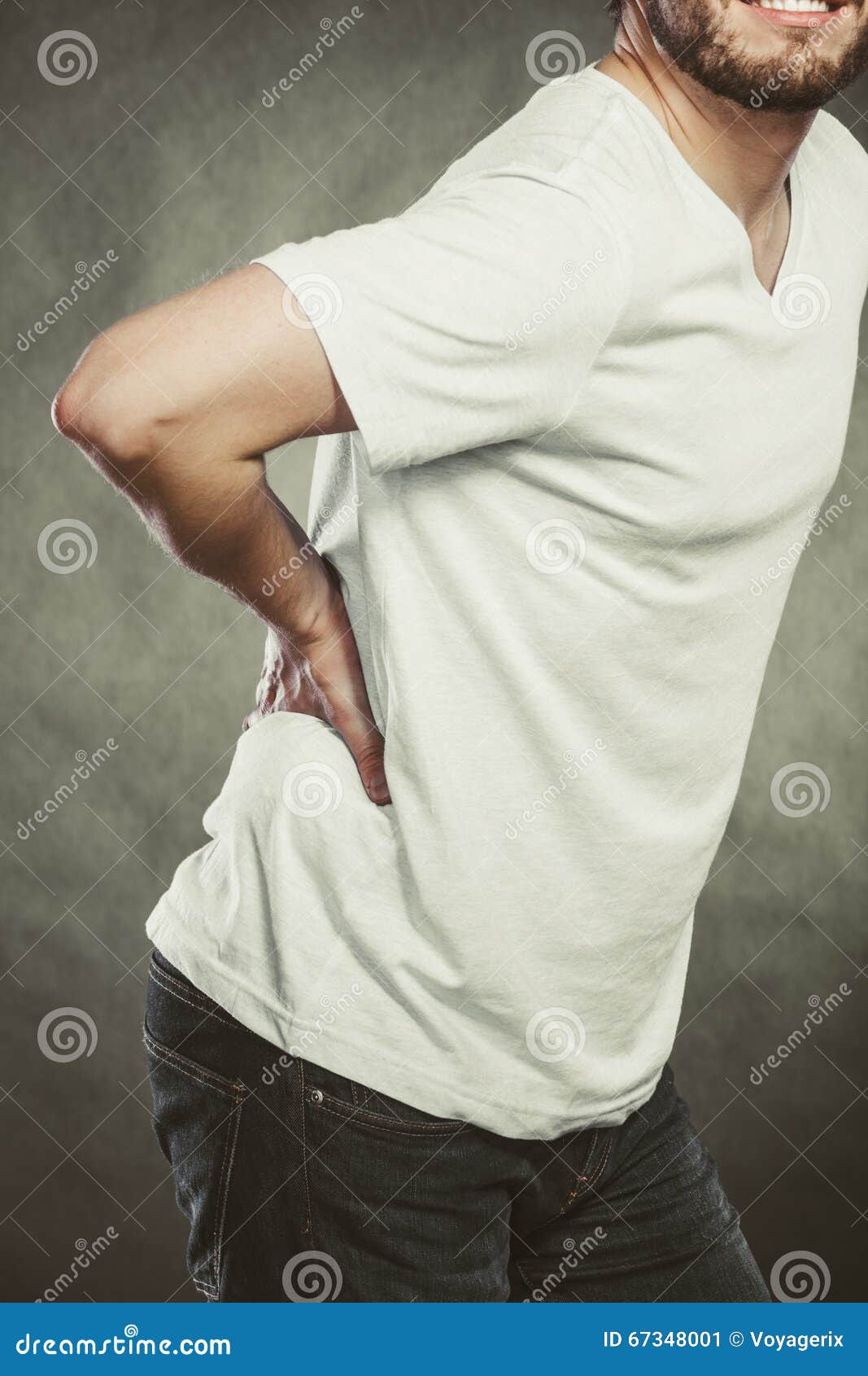 Man Suffering From Backache Back Pain. Royalty-Free Stock Photography ...