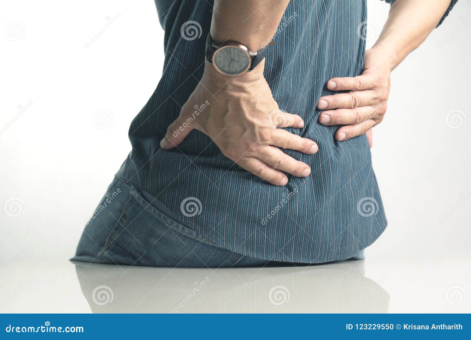 A Man Suffering from Backache, Spinal Injury and Muscle Issue Pr Stock ...
