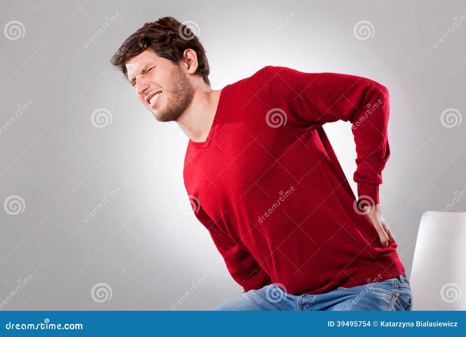 Man Suffering from Backache Stock Photo - Image of sore, severe: 39495754