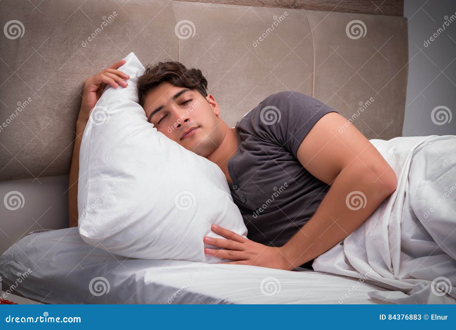 The Man Suffering from Bad Case of Insomnia Stock Image - Image of ...