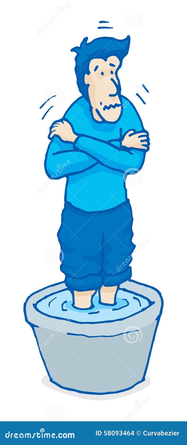 Shaking Cold Feet And Hands Illustration. Human Body Part. Health Care ...