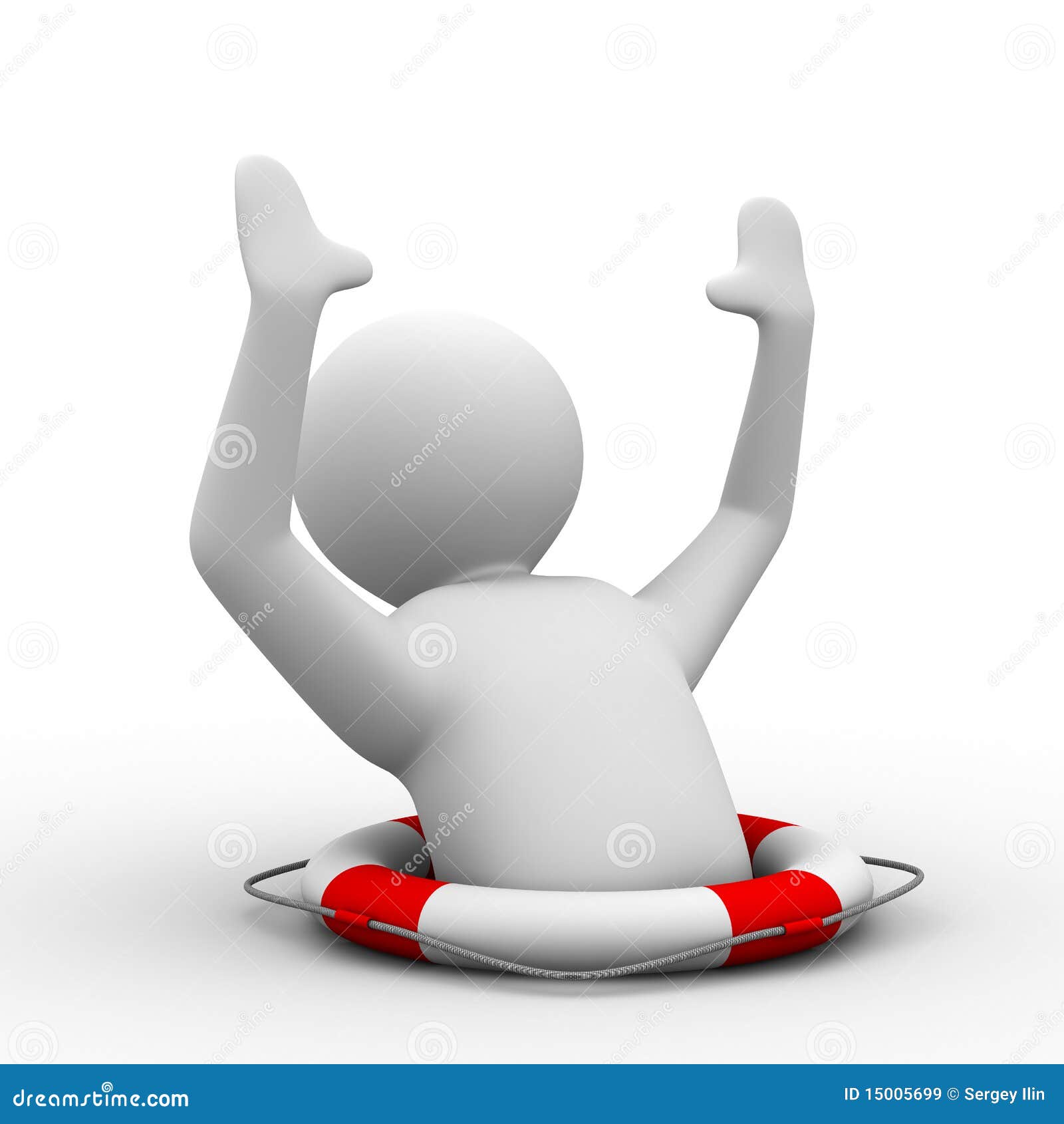 Man Suffering Disaster on White Background Stock Illustration ...