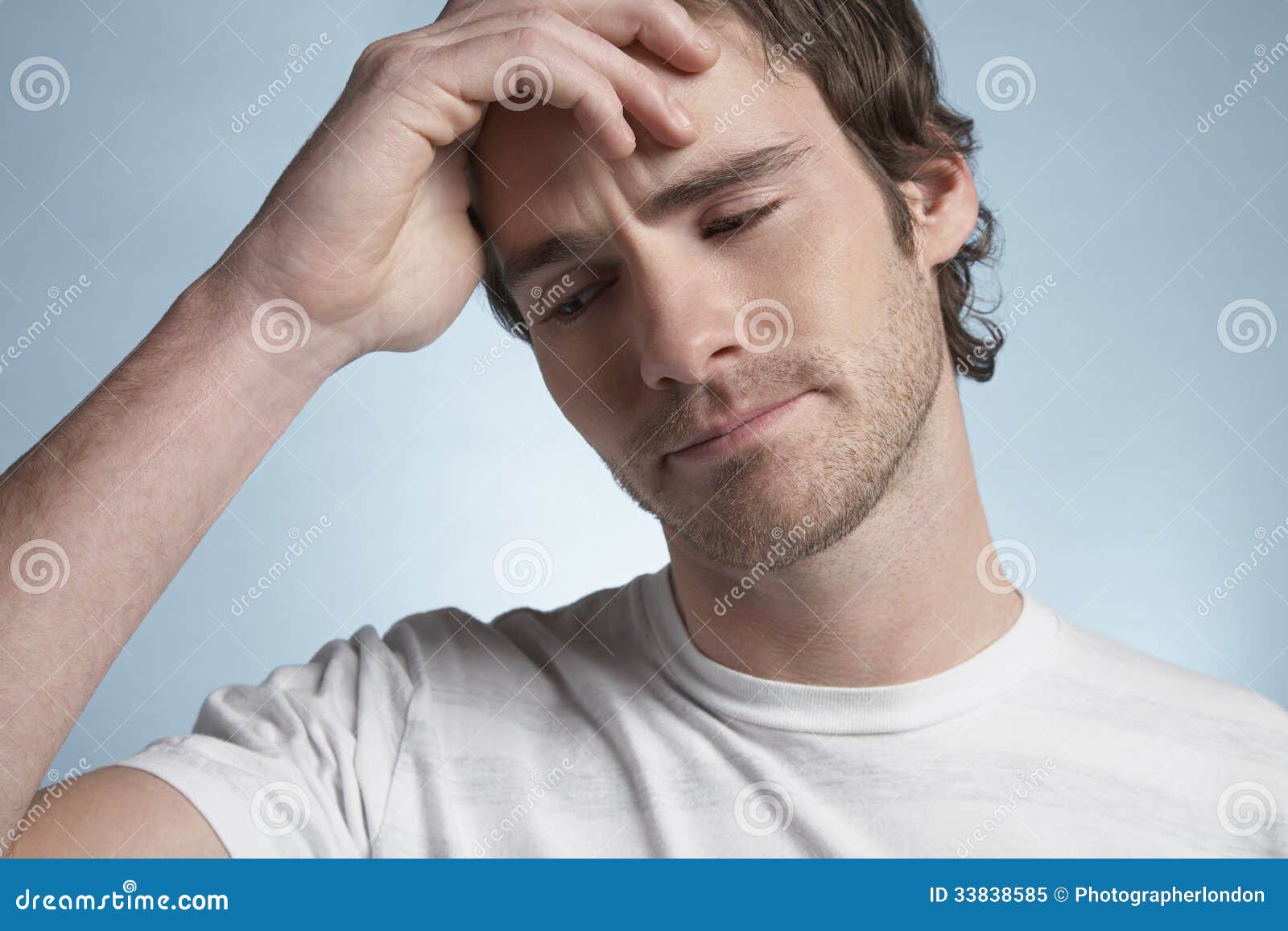 Man Suffering from Headache Stock Image - Image of smart, hand: 33838585