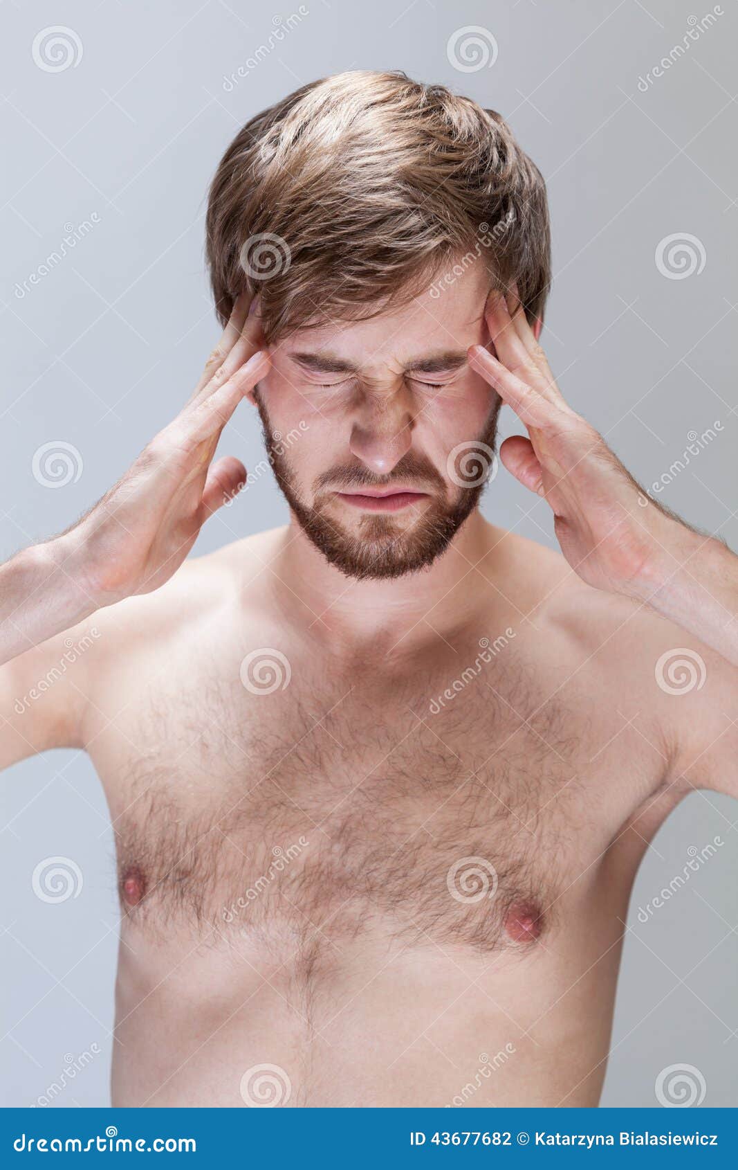 Man Suffering from Headache Stock Photo - Image of megrim, patient ...