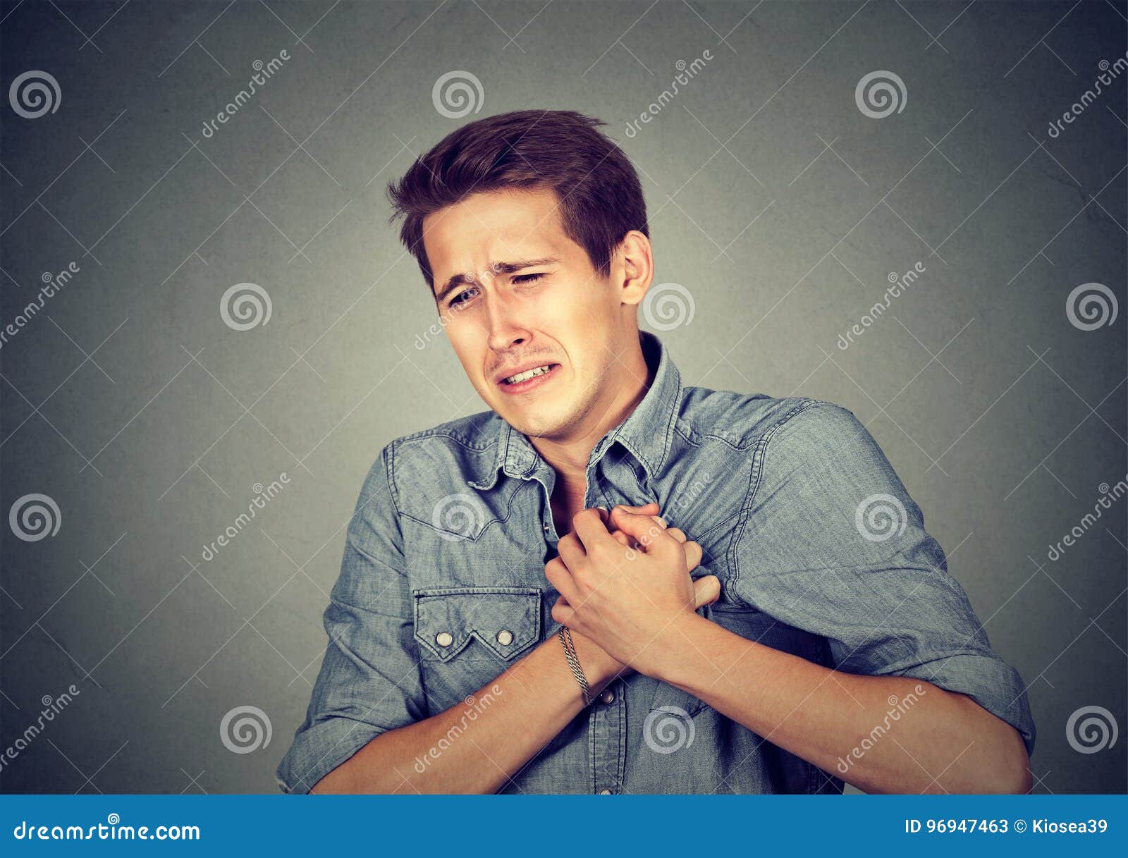 Man Suffering from Heart Pain Stock Image - Image of adult ...