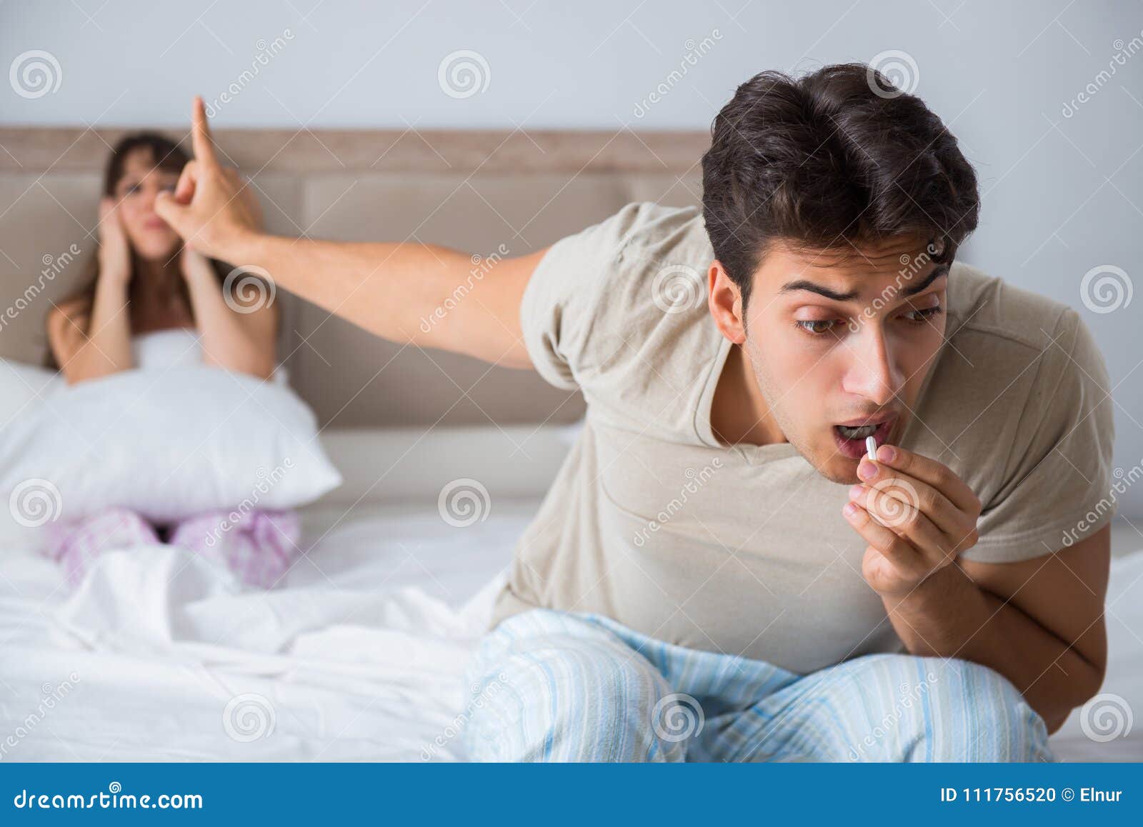 The Man Suffering from Impotency with Pill Stock Photo - Image of ...