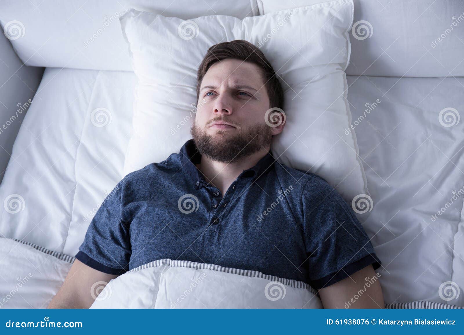 Man Suffering from Insomnia Stock Photo - Image of depression ...